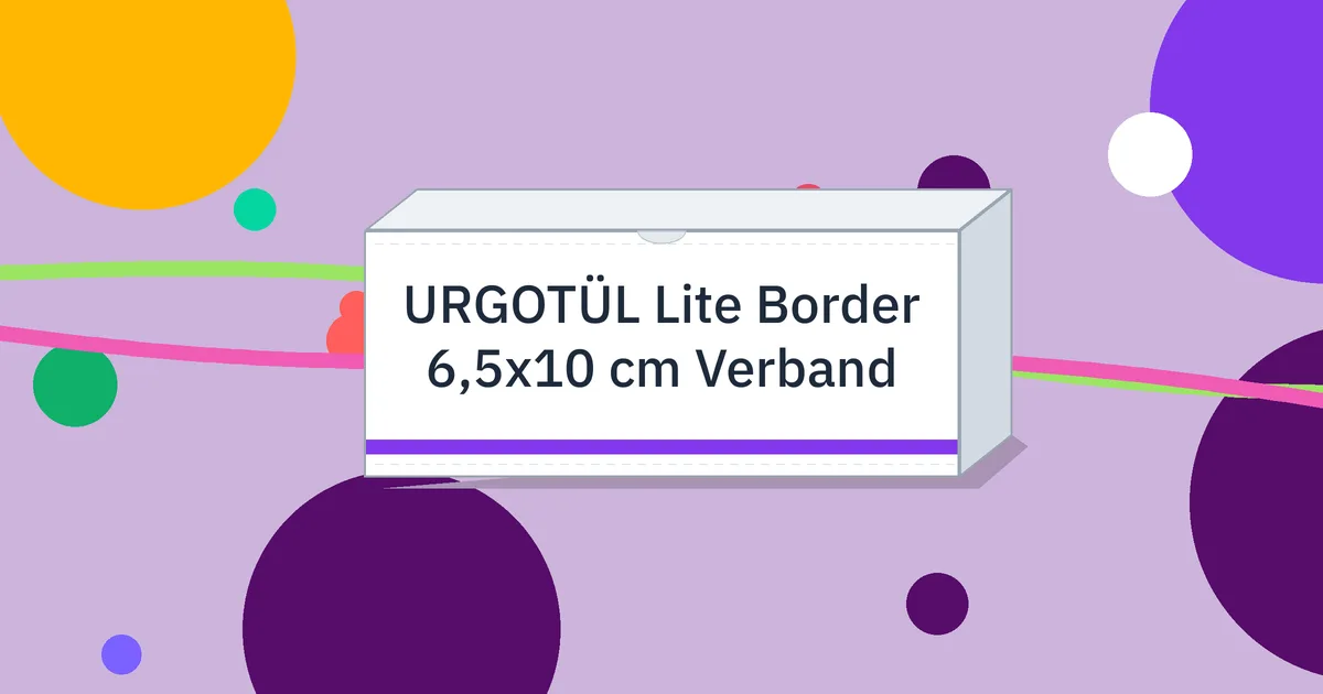 Symbolbild: Packung mit der Aufschrift URGOTÜL Lite Border 6,5x10 cm Verband (PZN 07750336) – Verfügbarkeit und Bezug in Apotheken in Frankfurt am Main