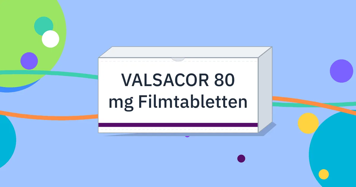 Symbolbild: Packung mit der Aufschrift VALSACOR 80 mg Filmtabletten (PZN 09269614) – Verfügbarkeit und Bezug in Apotheken in Frankfurt am Main