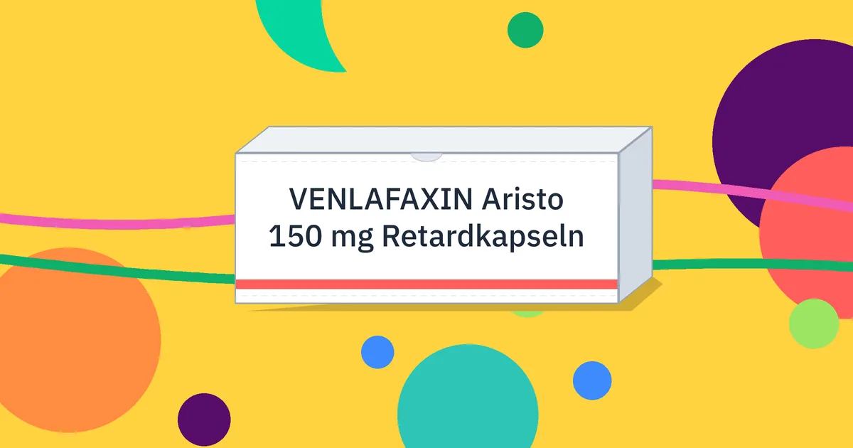 Symbolbild: Packung mit der Aufschrift VENLAFAXIN Aristo 150 mg Retardkapseln (PZN 11584642) – Verfügbarkeit und Bezug in Apotheken in Frankfurt am Main
