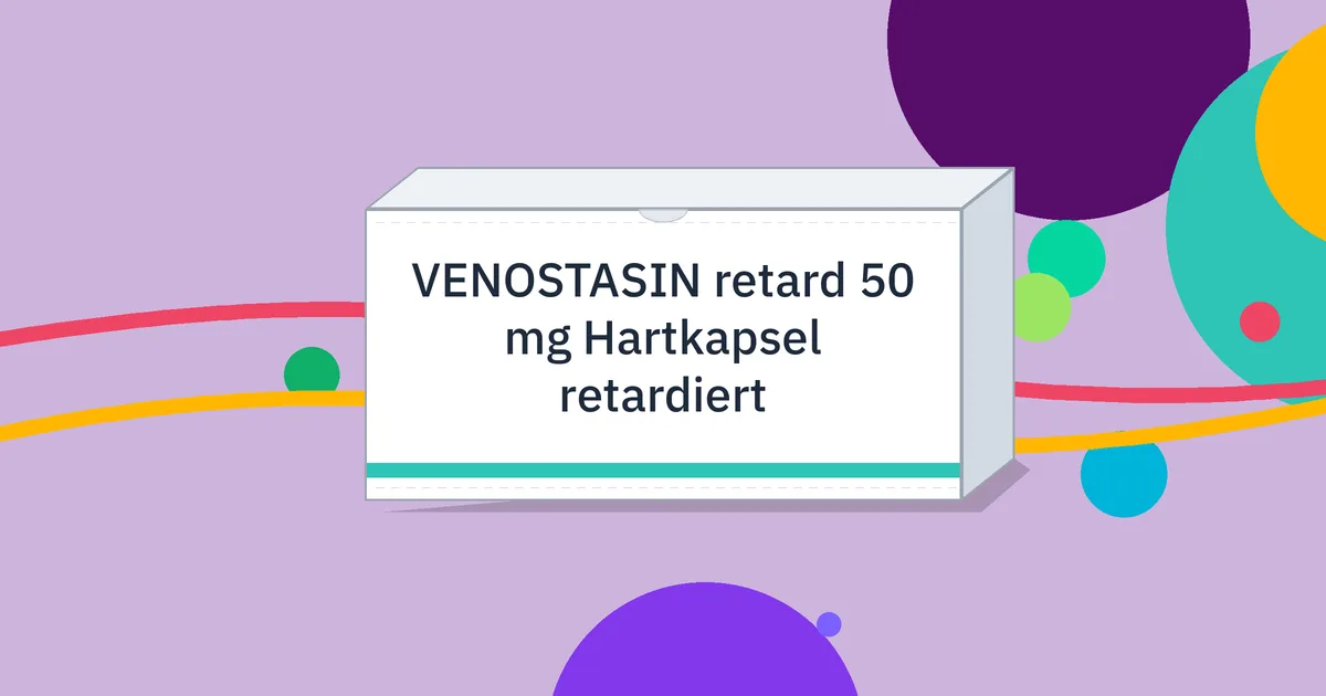 Symbolbild: Packung mit der Aufschrift VENOSTASIN retard 50 mg Hartkapsel retardiert (PZN 07577091) – Verfügbarkeit und Bezug in Apotheken in Frankfurt am Main