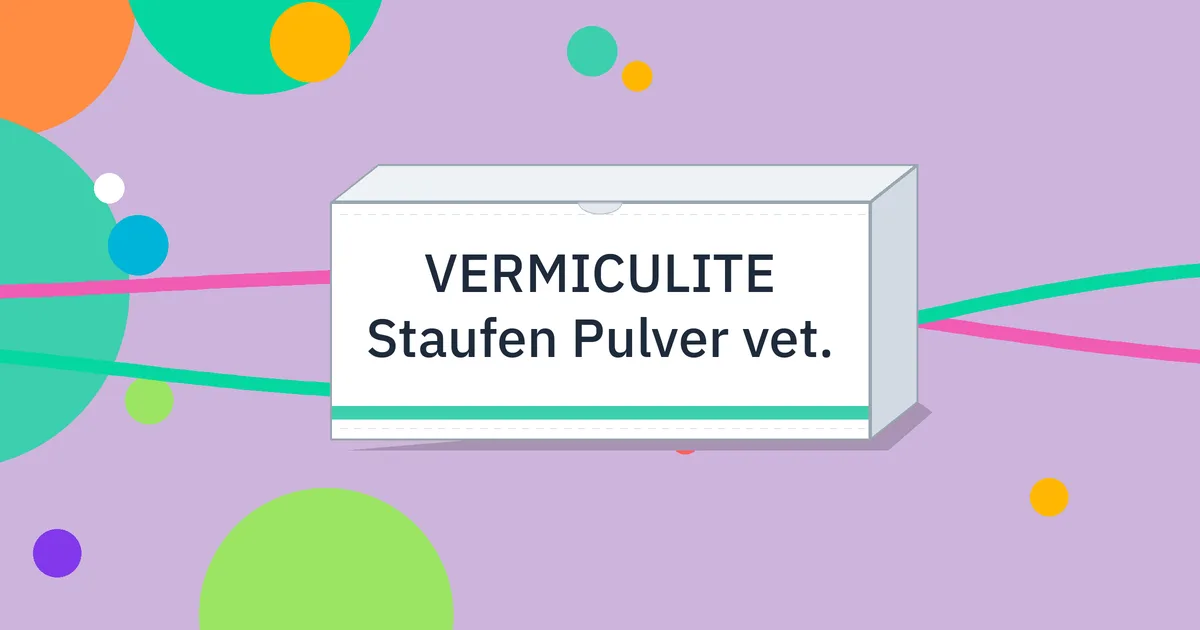 Symbolbild: Packung mit der Aufschrift VERMICULITE Staufen Pulver vet. (PZN 04178249) – Verfügbarkeit und Bezug in Apotheken in Frankfurt am Main