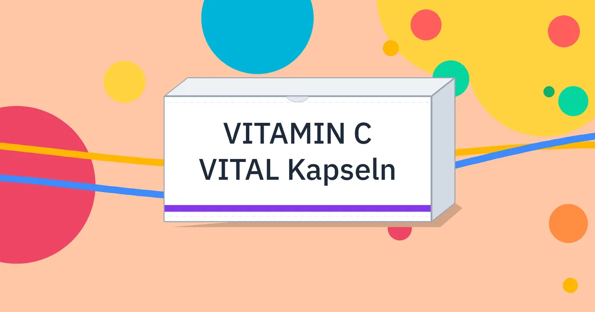 Symbolbild: Packung mit der Aufschrift VITAMIN C VITAL Kapseln (PZN 19647767) – Verfügbarkeit und Bezug in Apotheken in Frankfurt am Main
