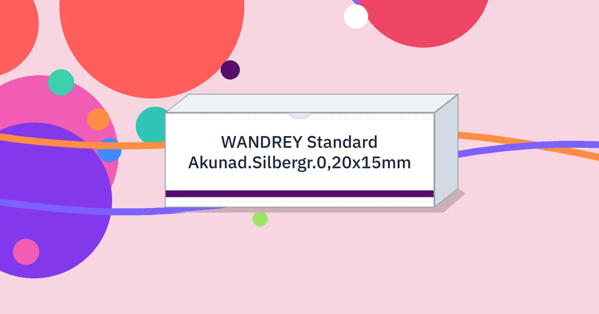 Symbolbild: Packung mit der Aufschrift WANDREY Standard Akunad.Silbergr.0,20x15mm (PZN 01268673) – Verfügbarkeit und Bezug in Apotheken in Frankfurt am Main