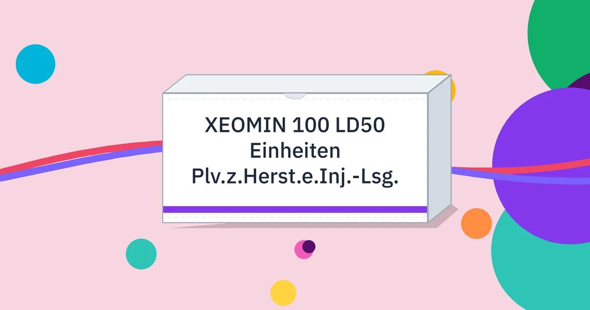 Symbolbild: Packung mit der Aufschrift XEOMIN 100 LD50 Einheiten Plv.z.Herst.e.Inj.-Lsg. (PZN 16232741) – Verfügbarkeit und Bezug in Apotheken in Frankfurt am Main