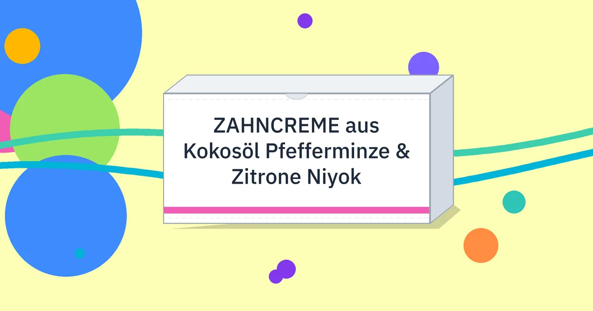 Symbolbild: Packung mit der Aufschrift ZAHNCREME aus Kokosöl Pfefferminze & Zitrone Niyok (PZN 17535604) – Verfügbarkeit und Bezug in Apotheken in Frankfurt am Main