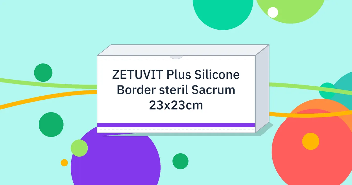 Symbolbild: Packung mit der Aufschrift ZETUVIT Plus Silicone Border steril Sacrum 23x23cm (PZN 20012347) – Verfügbarkeit und Bezug in Apotheken in Frankfurt am Main