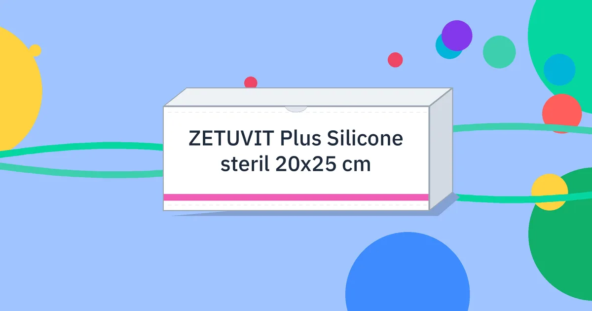 Symbolbild: Packung mit der Aufschrift ZETUVIT Plus Silicone steril 20x25 cm (PZN 19679804) – Verfügbarkeit und Bezug in Apotheken in Frankfurt am Main