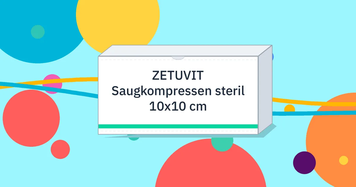Symbolbild: Packung mit der Aufschrift ZETUVIT Saugkompressen steril 10x10 cm (PZN 16205520) – Verfügbarkeit und Bezug in Apotheken in Frankfurt am Main