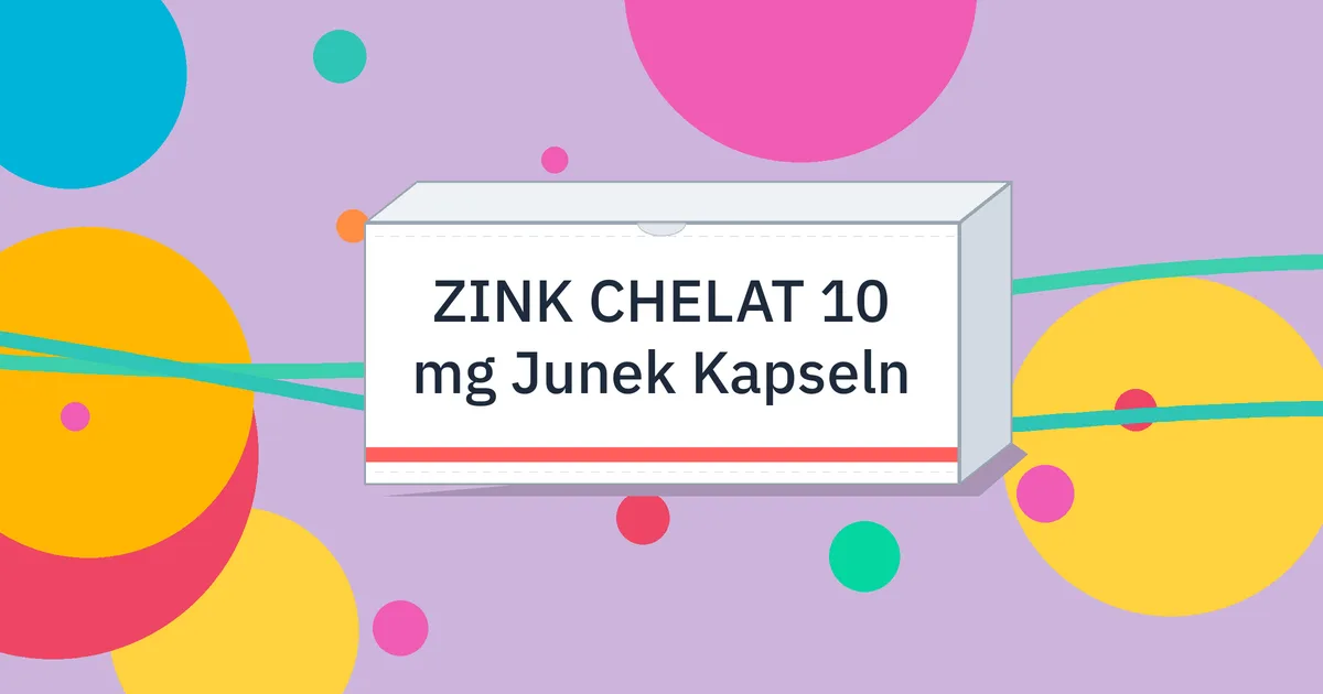 Symbolbild: Packung mit der Aufschrift ZINK CHELAT 10 mg Junek Kapseln (PZN 10015327) – Verfügbarkeit und Bezug in Apotheken in Frankfurt am Main