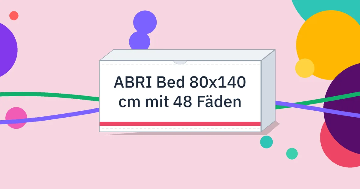 Symbolbild: Packung mit der Aufschrift ABRI Bed 80x140 cm mit 48 Fäden (PZN 09201941) – Verfügbarkeit und Bezug in Apotheken in Frankfurt am Main