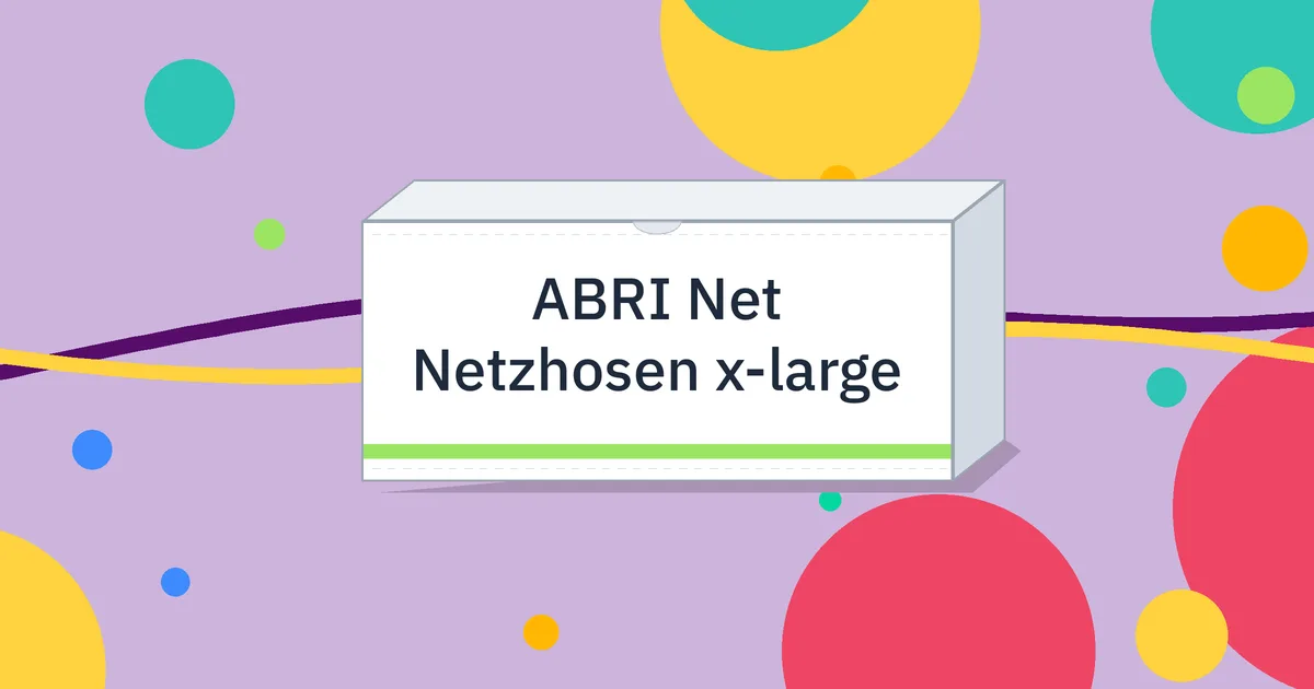 Symbolbild: Packung mit der Aufschrift ABRI Net Netzhosen x-large (PZN 04975968) – Verfügbarkeit und Bezug in Apotheken in Frankfurt am Main