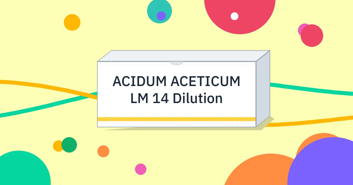 Symbolbild: Packung mit der Aufschrift ACIDUM ACETICUM LM 14 Dilution (PZN 13266975) – Verfügbarkeit und Bezug in Apotheken in Frankfurt am Main