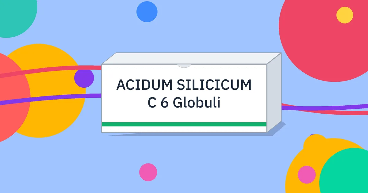 Symbolbild: Packung mit der Aufschrift ACIDUM SILICICUM C 6 Globuli (PZN 16668993) – Verfügbarkeit und Bezug in Apotheken in Frankfurt am Main