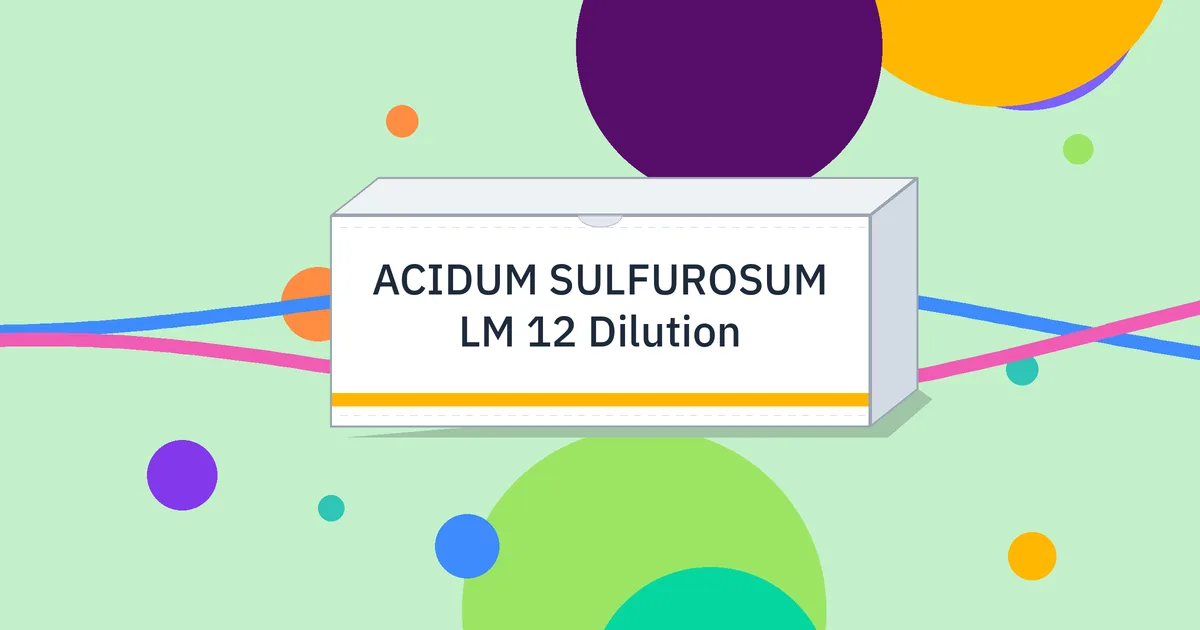 Symbolbild: Packung mit der Aufschrift ACIDUM SULFUROSUM LM 12 Dilution (PZN 13284826) – Verfügbarkeit und Bezug in Apotheken in Frankfurt am Main