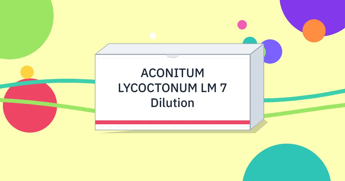 Symbolbild: Packung mit der Aufschrift ACONITUM LYCOCTONUM LM 7 Dilution (PZN 13291447) – Verfügbarkeit und Bezug in Apotheken in Frankfurt am Main