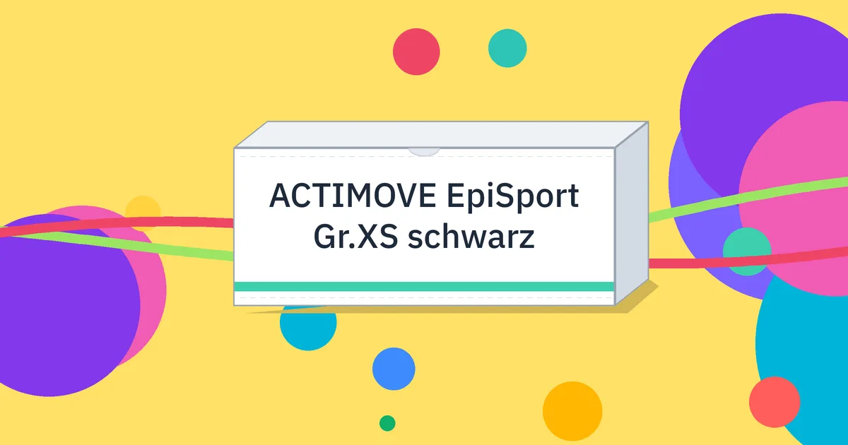 Symbolbild: Packung mit der Aufschrift ACTIMOVE EpiSport Gr.XS schwarz (PZN 17948915) – Verfügbarkeit und Bezug in Apotheken in Frankfurt am Main