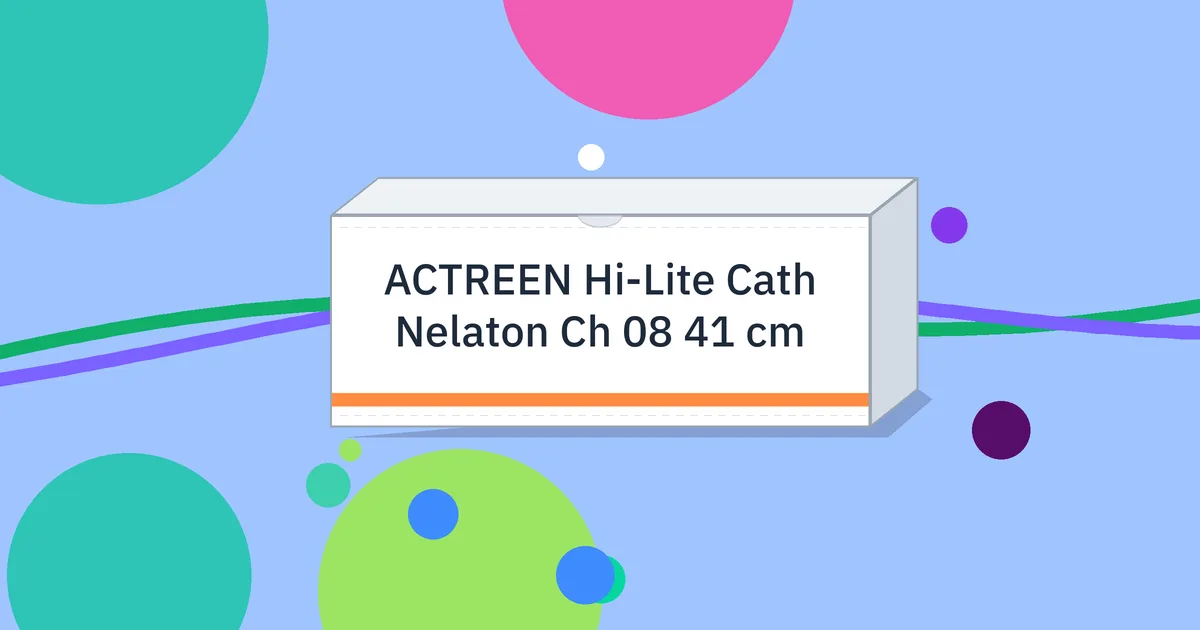 Symbolbild: Packung mit der Aufschrift ACTREEN Hi-Lite Cath Nelaton Ch 08 41 cm (PZN 09948918) – Verfügbarkeit und Bezug in Apotheken in Frankfurt am Main