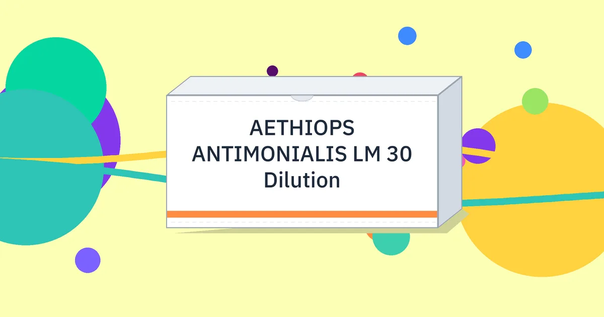 Symbolbild: Packung mit der Aufschrift AETHIOPS ANTIMONIALIS LM 30 Dilution (PZN 13301447) – Verfügbarkeit und Bezug in Apotheken in Frankfurt am Main