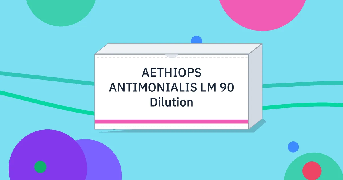 Symbolbild: Packung mit der Aufschrift AETHIOPS ANTIMONIALIS LM 90 Dilution (PZN 13301588) – Verfügbarkeit und Bezug in Apotheken in Frankfurt am Main