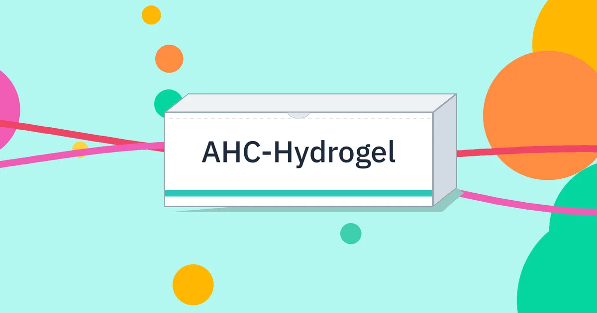 Symbolbild: Packung mit der Aufschrift AHC-Hydrogel (PZN 14033859) – Verfügbarkeit und Bezug in Apotheken in Frankfurt am Main
