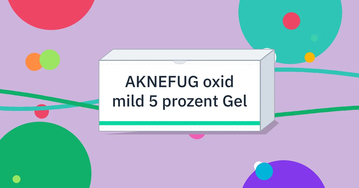 Symbolbild: Packung mit der Aufschrift AKNEFUG oxid mild 5 prozent Gel (PZN 06302363) – Verfügbarkeit und Bezug in Apotheken in Frankfurt am Main