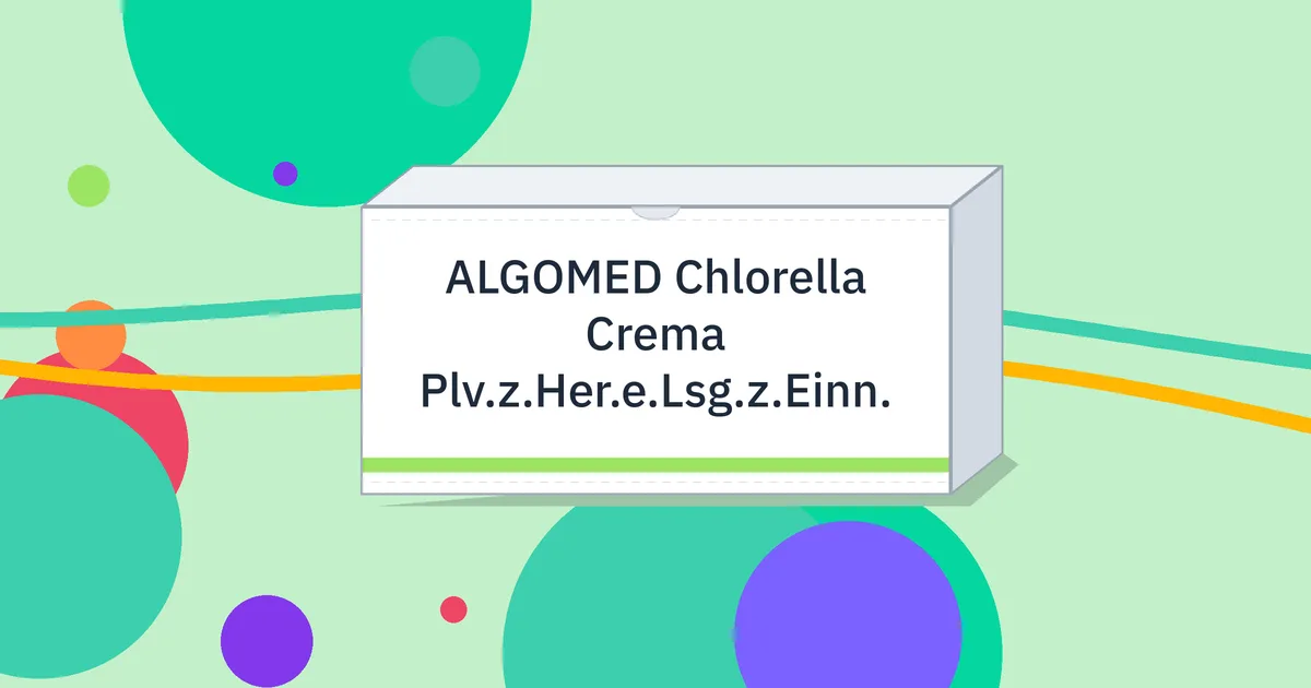 Symbolbild: Packung mit der Aufschrift ALGOMED Chlorella Crema Plv.z.Her.e.Lsg.z.Einn. (PZN 19484354) – Verfügbarkeit und Bezug in Apotheken in Frankfurt am Main