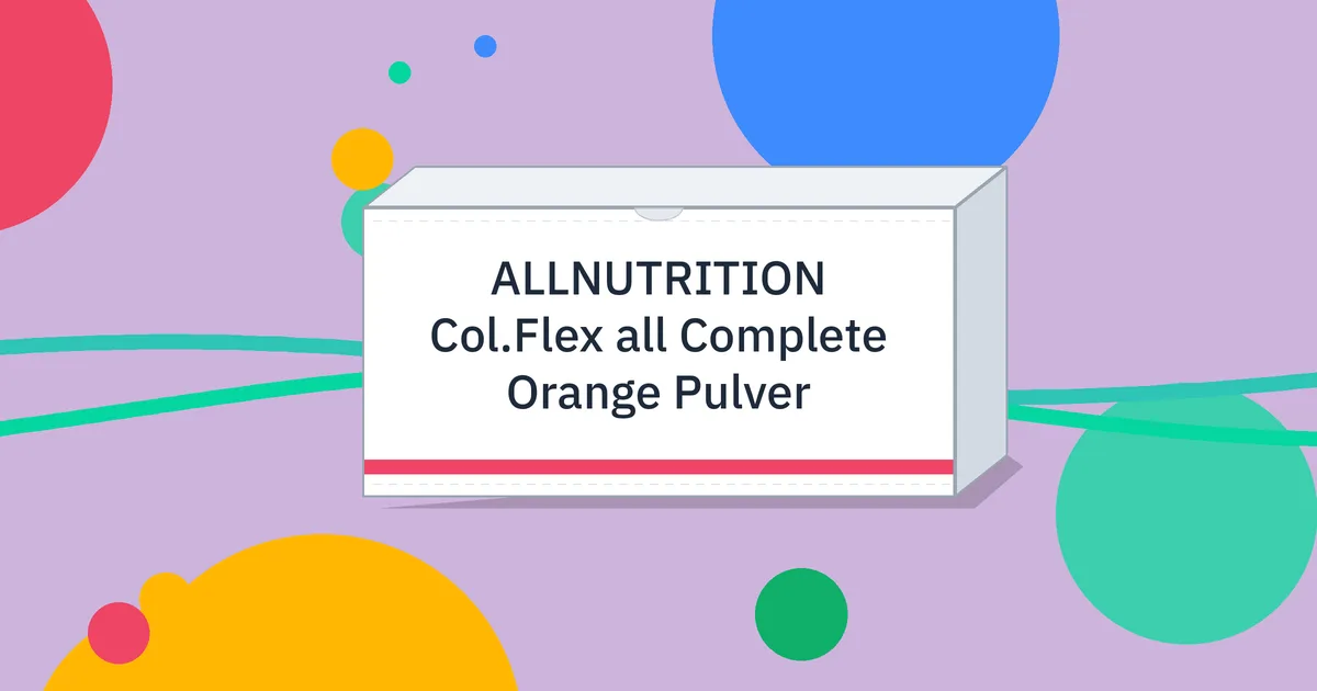 Symbolbild: Packung mit der Aufschrift ALLNUTRITION Col.Flex all Complete Orange Pulver (PZN 20694269) – Verfügbarkeit und Bezug in Apotheken in Frankfurt am Main