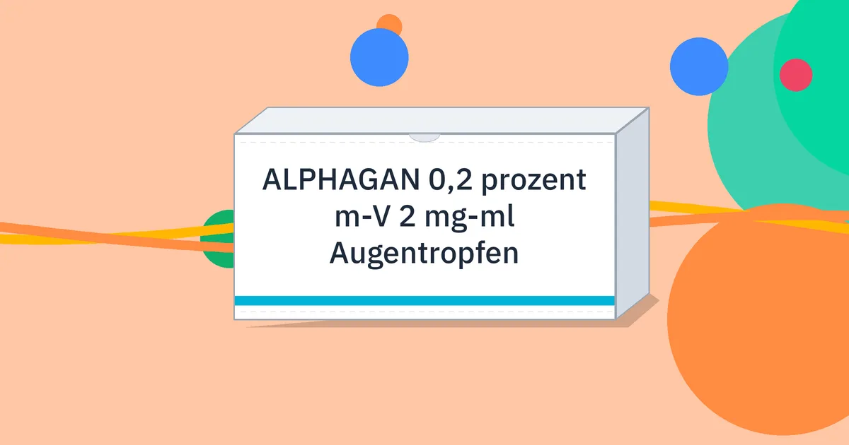 Symbolbild: Packung mit der Aufschrift ALPHAGAN 0,2 prozent m-V 2 mg-ml Augentropfen (PZN 15584567) – Verfügbarkeit und Bezug in Apotheken in Frankfurt am Main