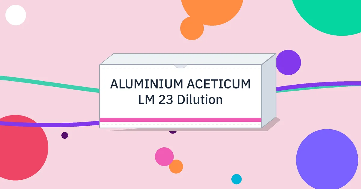 Symbolbild: Packung mit der Aufschrift ALUMINIUM ACETICUM LM 23 Dilution (PZN 13316354) – Verfügbarkeit und Bezug in Apotheken in Frankfurt am Main