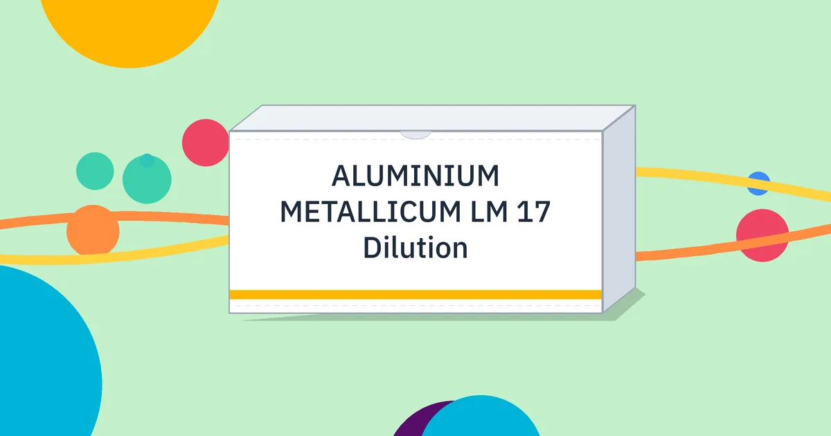 Symbolbild: Packung mit der Aufschrift ALUMINIUM METALLICUM LM 17 Dilution (PZN 12759428) – Verfügbarkeit und Bezug in Apotheken in Frankfurt am Main
