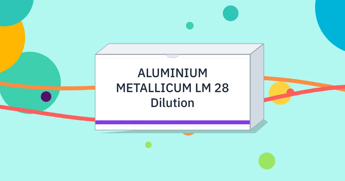 Symbolbild: Packung mit der Aufschrift ALUMINIUM METALLICUM LM 28 Dilution (PZN 12759546) – Verfügbarkeit und Bezug in Apotheken in Frankfurt am Main