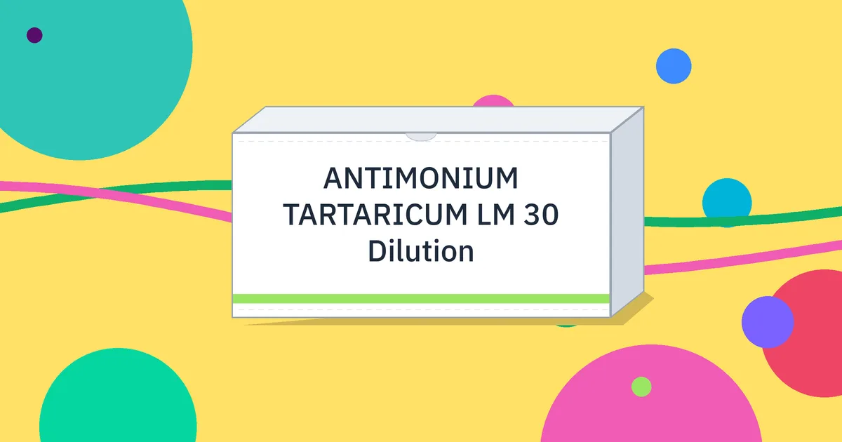 Symbolbild: Packung mit der Aufschrift ANTIMONIUM TARTARICUM LM 30 Dilution (PZN 07539245) – Verfügbarkeit und Bezug in Apotheken in Frankfurt am Main