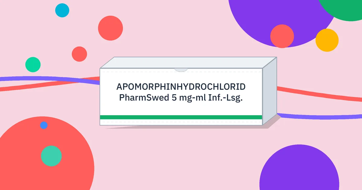 Symbolbild: Packung mit der Aufschrift APOMORPHINHYDROCHLORID PharmSwed 5 mg-ml Inf.-Lsg. (PZN 16930770) – Verfügbarkeit und Bezug in Apotheken in Frankfurt am Main