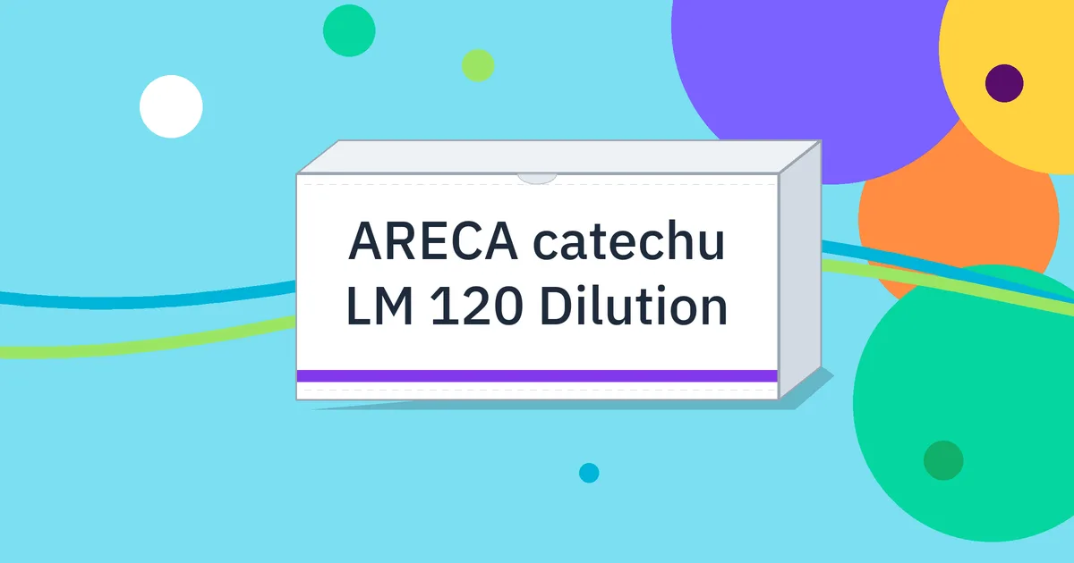 Symbolbild: Packung mit der Aufschrift ARECA catechu LM 120 Dilution (PZN 13389229) – Verfügbarkeit und Bezug in Apotheken in Frankfurt am Main