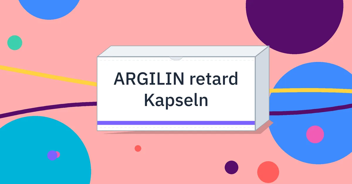 Symbolbild: Packung mit der Aufschrift ARGILIN retard Kapseln (PZN 06826043) – Verfügbarkeit und Bezug in Apotheken in Frankfurt am Main