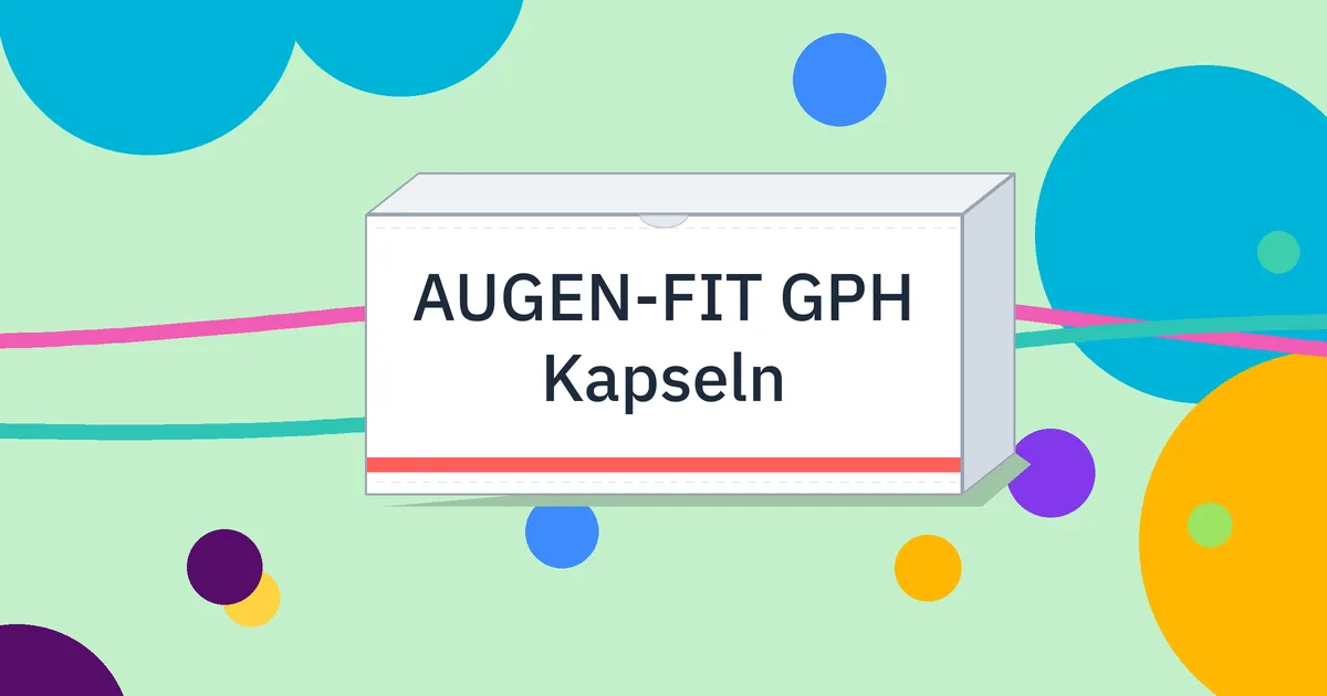 Symbolbild: Packung mit der Aufschrift AUGEN-FIT GPH Kapseln (PZN 05530139) – Verfügbarkeit und Bezug in Apotheken in Frankfurt am Main