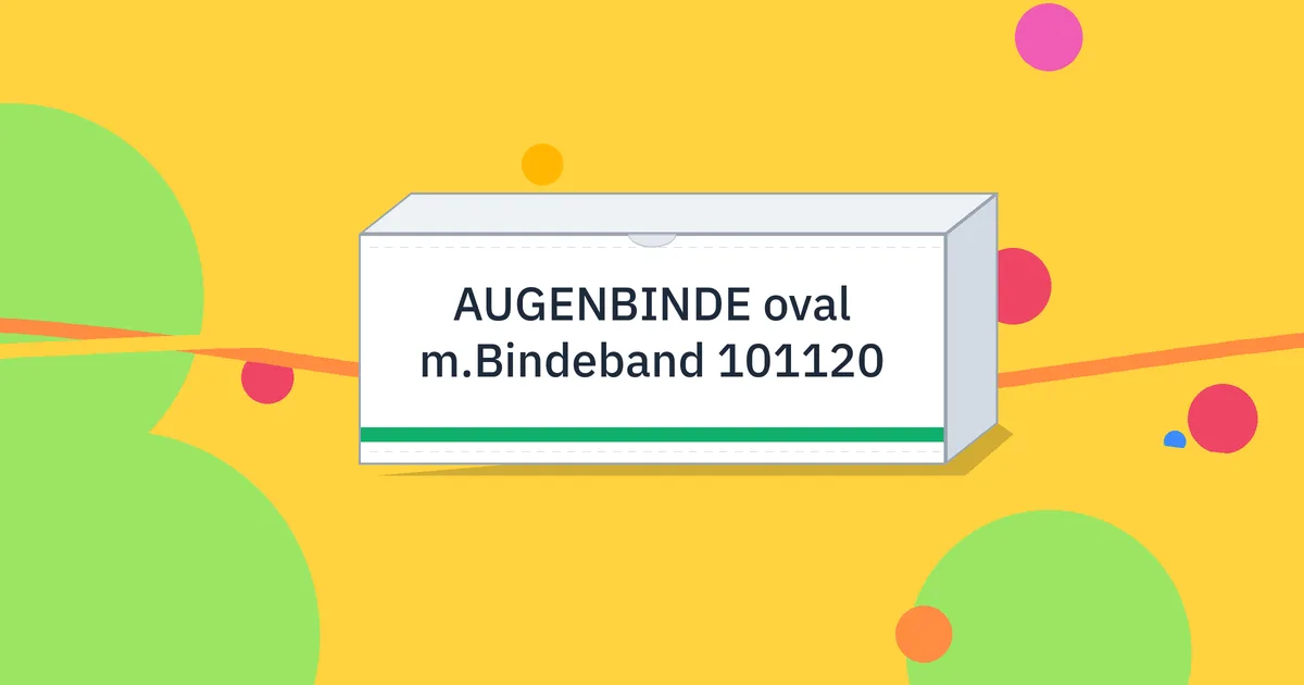 Symbolbild: Packung mit der Aufschrift AUGENBINDE oval m.Bindeband 101120 (PZN 04755391) – Verfügbarkeit und Bezug in Apotheken in Frankfurt am Main