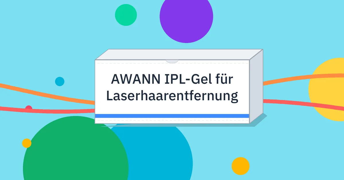 Symbolbild: Packung mit der Aufschrift AWANN IPL-Gel für Laserhaarentfernung (PZN 19183687) – Verfügbarkeit und Bezug in Apotheken in Frankfurt am Main