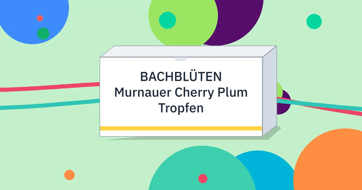 Symbolbild: Packung mit der Aufschrift BACHBLÜTEN Murnauer Cherry Plum Tropfen (PZN 07752418) – Verfügbarkeit und Bezug in Apotheken in Frankfurt am Main