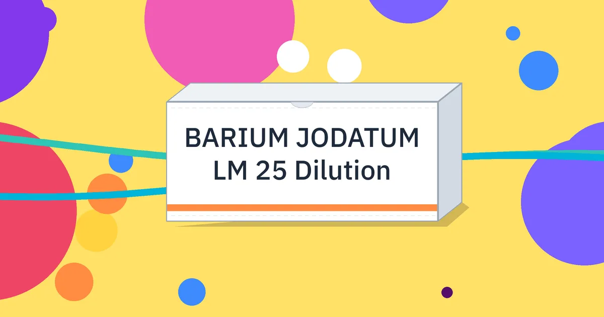 Symbolbild: Packung mit der Aufschrift BARIUM JODATUM LM 25 Dilution (PZN 12790007) – Verfügbarkeit und Bezug in Apotheken in Frankfurt am Main
