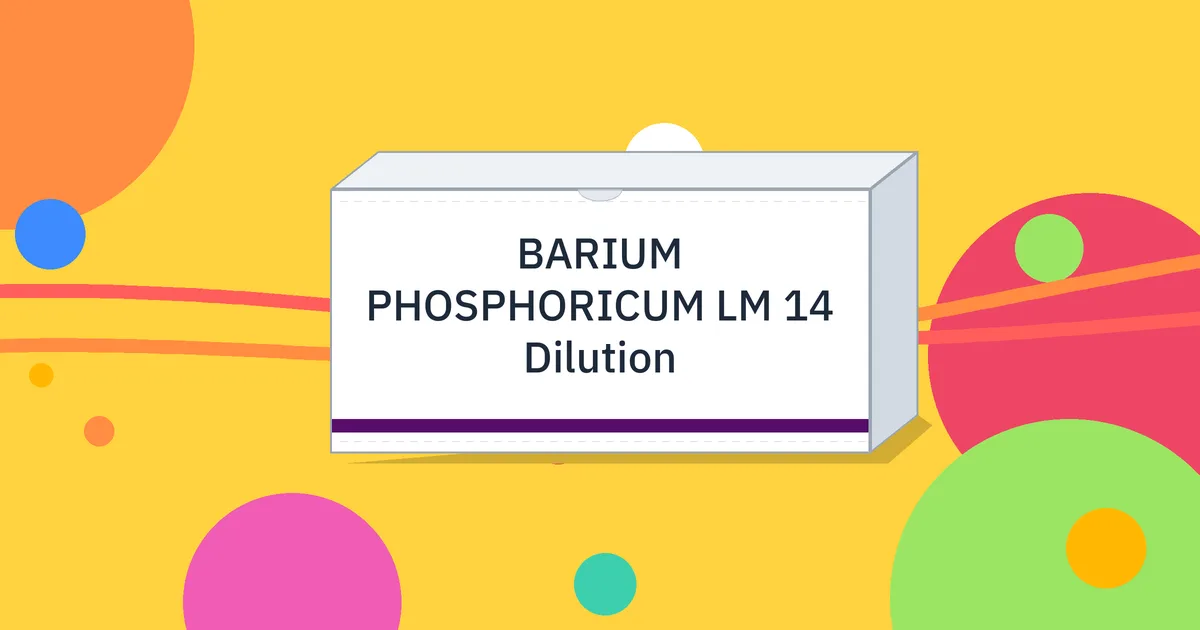 Symbolbild: Packung mit der Aufschrift BARIUM PHOSPHORICUM LM 14 Dilution (PZN 13379337) – Verfügbarkeit und Bezug in Apotheken in Frankfurt am Main