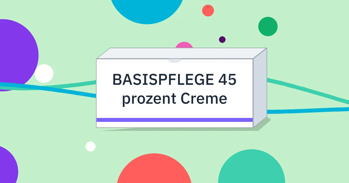 Symbolbild: Packung mit der Aufschrift BASISPFLEGE 45 prozent Creme (PZN 13713405) – Verfügbarkeit und Bezug in Apotheken in Frankfurt am Main