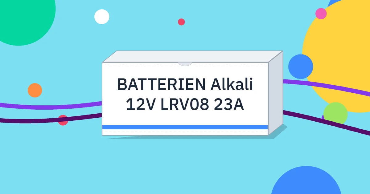 Symbolbild: Packung mit der Aufschrift BATTERIEN Alkali 12V LRV08 23A (PZN 02429983) – Verfügbarkeit und Bezug in Apotheken in Frankfurt am Main