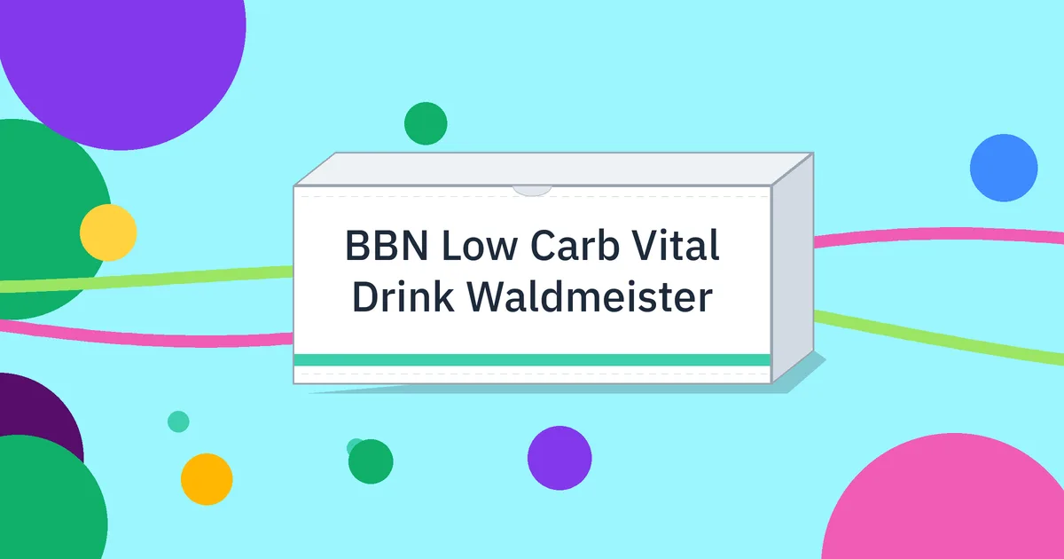 Symbolbild: Packung mit der Aufschrift BBN Low Carb Vital Drink Waldmeister (PZN 11374005) – Verfügbarkeit und Bezug in Apotheken in Frankfurt am Main