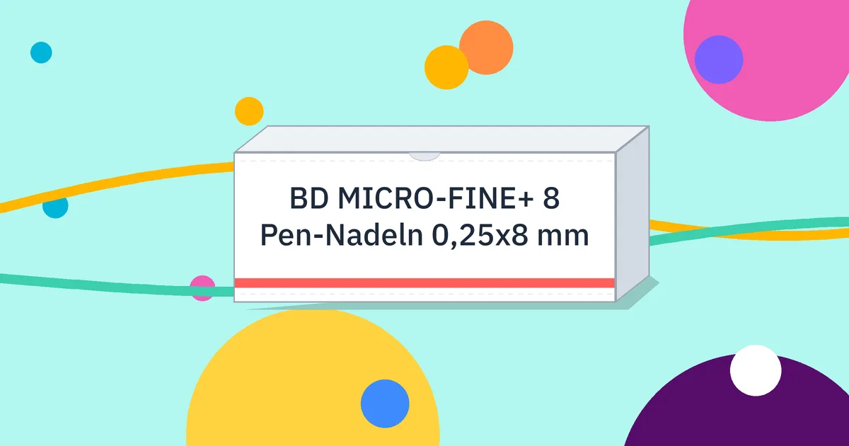 Symbolbild: Packung mit der Aufschrift BD MICRO-FINE+ 8 Pen-Nadeln 0,25x8 mm (PZN 17831219) – Verfügbarkeit und Bezug in Apotheken in Frankfurt am Main