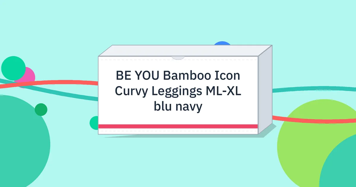 Symbolbild: Packung mit der Aufschrift BE YOU Bamboo Icon Curvy Leggings ML-XL blu navy (PZN 20376687) – Verfügbarkeit und Bezug in Apotheken in Frankfurt am Main