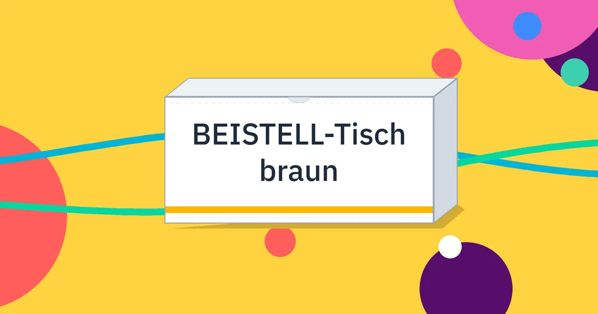 Symbolbild: Packung mit der Aufschrift BEISTELL-Tisch braun (PZN 00914496) – Verfügbarkeit und Bezug in Apotheken in Frankfurt am Main