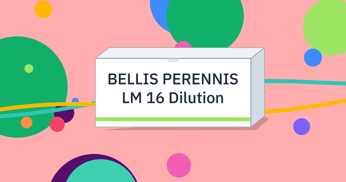 Symbolbild: Packung mit der Aufschrift BELLIS PERENNIS LM 16 Dilution (PZN 12791627) – Verfügbarkeit und Bezug in Apotheken in Frankfurt am Main