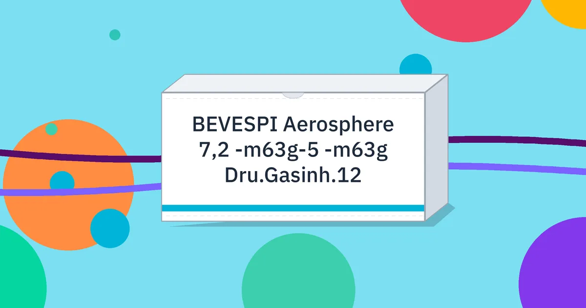 Symbolbild: Packung mit der Aufschrift BEVESPI Aerosphere 7,2 -m63g-5 -m63g Dru.Gasinh.12 (PZN 13570710) – Verfügbarkeit und Bezug in Apotheken in Frankfurt am Main
