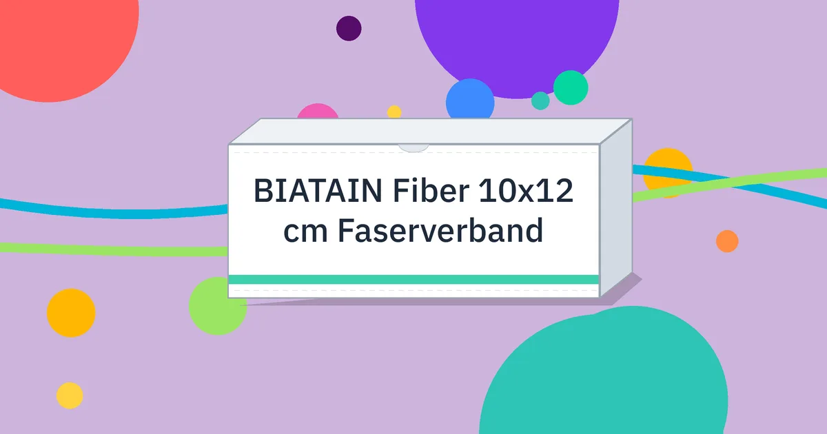 Symbolbild: Packung mit der Aufschrift BIATAIN Fiber 10x12 cm Faserverband (PZN 17264453) – Verfügbarkeit und Bezug in Apotheken in Frankfurt am Main